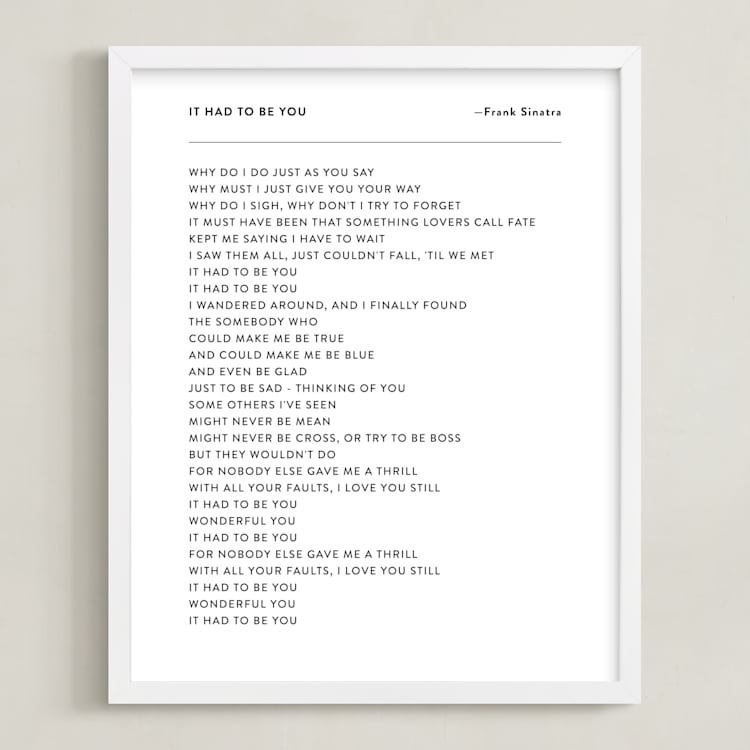Custom Print Your Lyrics: Custom Print - Minted